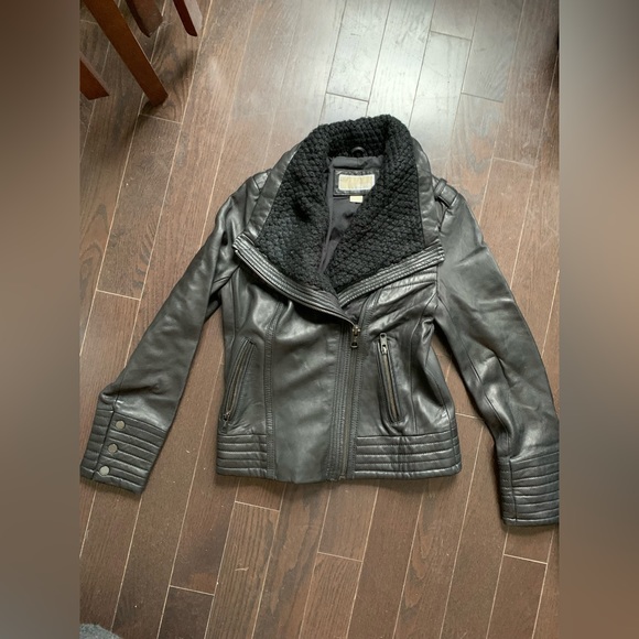Michael Kors | Jackets & Coats | Michael Kors 0 Leather Motto Jacket ...